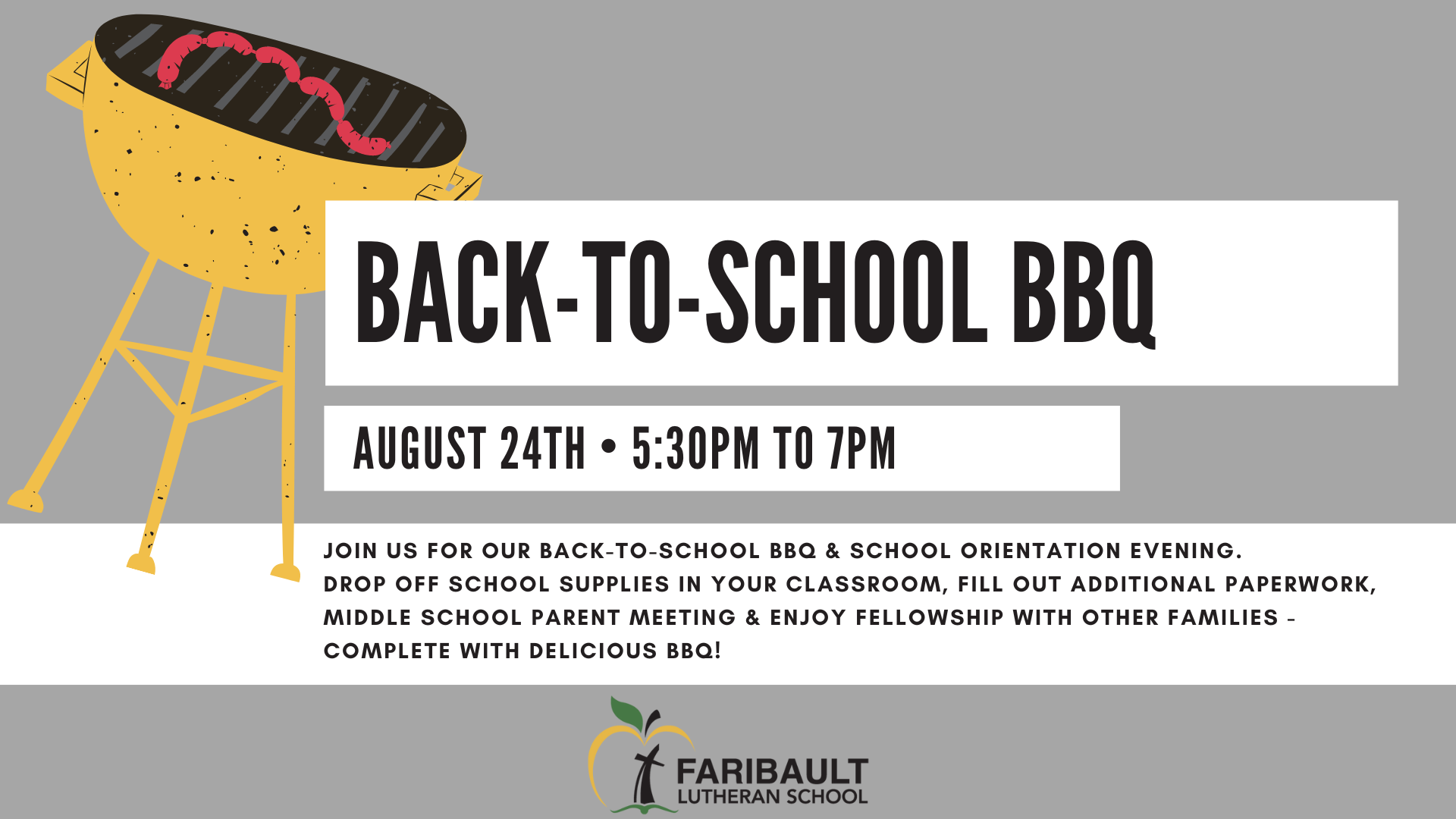 FLS Back-to-School BBQ - Faribault Lutheran School